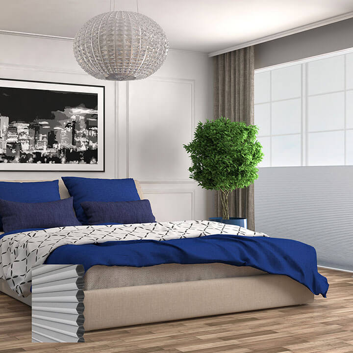 Odense 雙循環日夜型遮光蜂巢簾亮灰 (Gray Sheen) – 元素選品