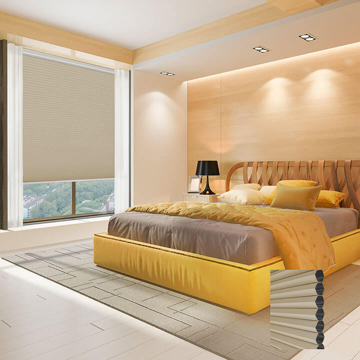 Odense 標準型單循環遮光蜂巢簾米色 (Fawn) – 元素選品