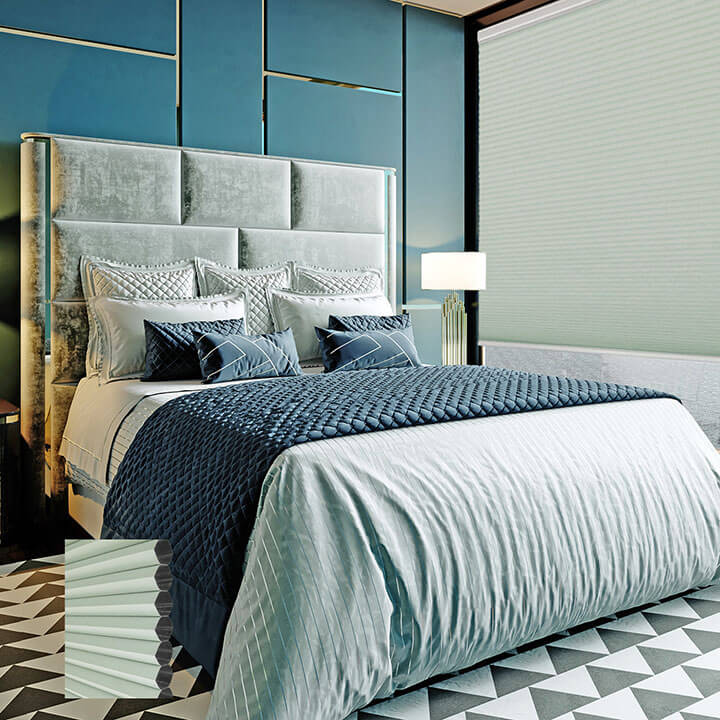 Odense 電動標準型遮光蜂巢簾水綠 (Water Green) – tw.elementiselect